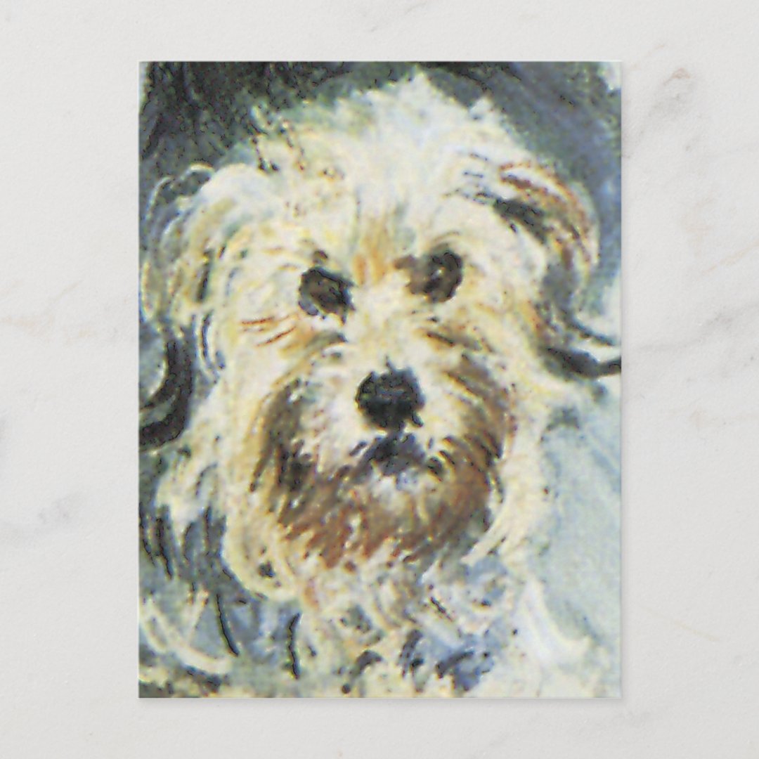 Dog Detail from Claude Monet Painting Postcard | Zazzle