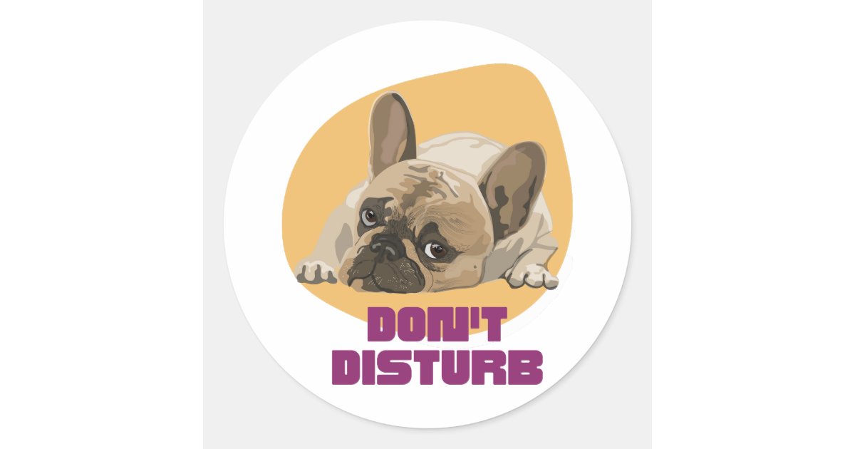 Dog, Don'T Disturb Sticker | Zazzle