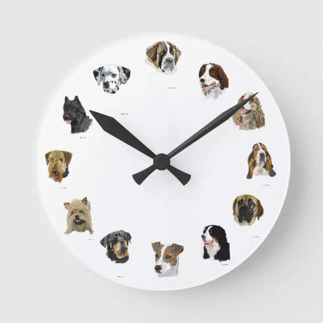 Dog face clock | Zazzle
