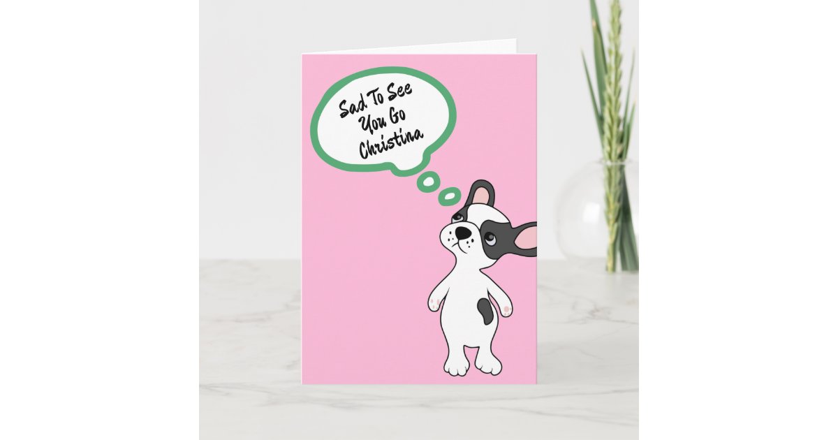 Dog Farewell Card, Personalized Goodbye Greeting Card | Zazzle