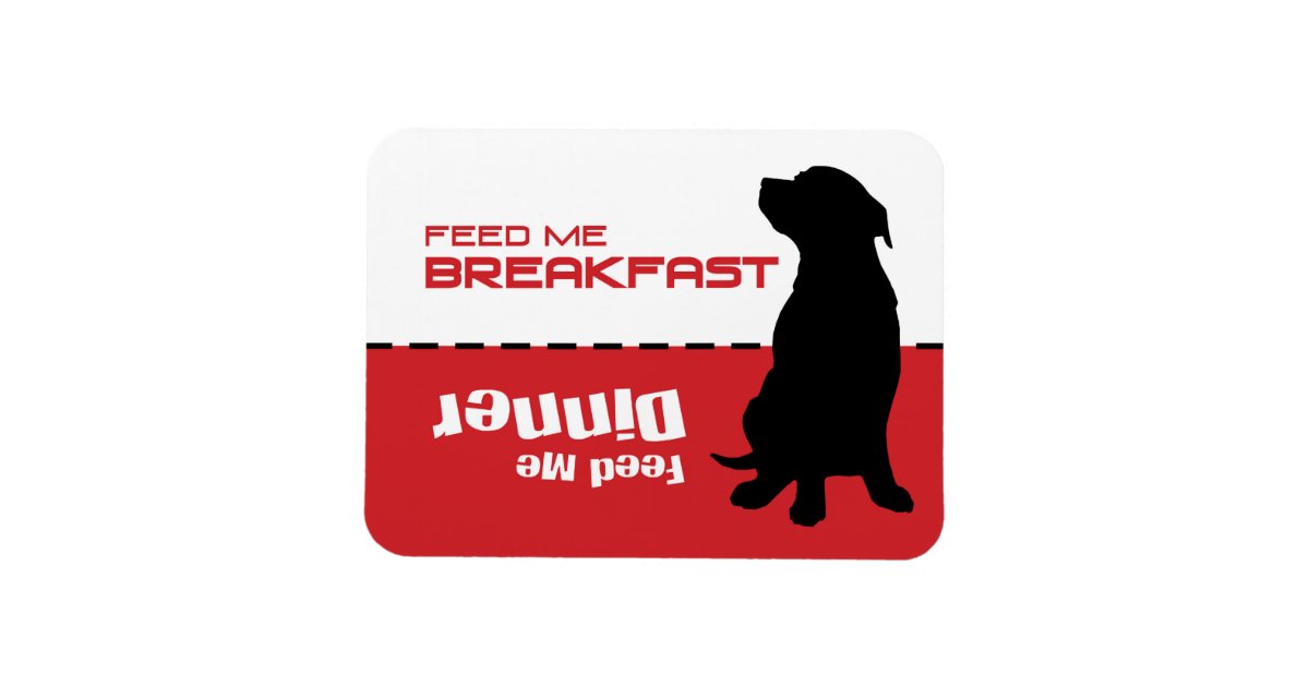 Dog Feeding Feed Me Magnet Dog is Hungry | Zazzle
