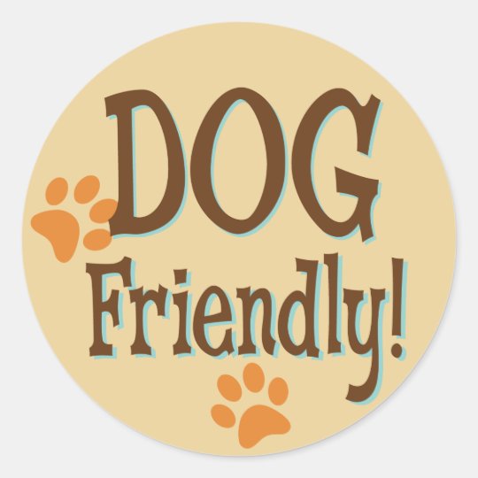Dog Friendly Classic Round Sticker | Zazzle.com