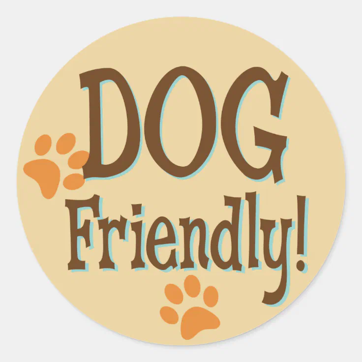 Dog Friendly Classic Round Sticker | Zazzle