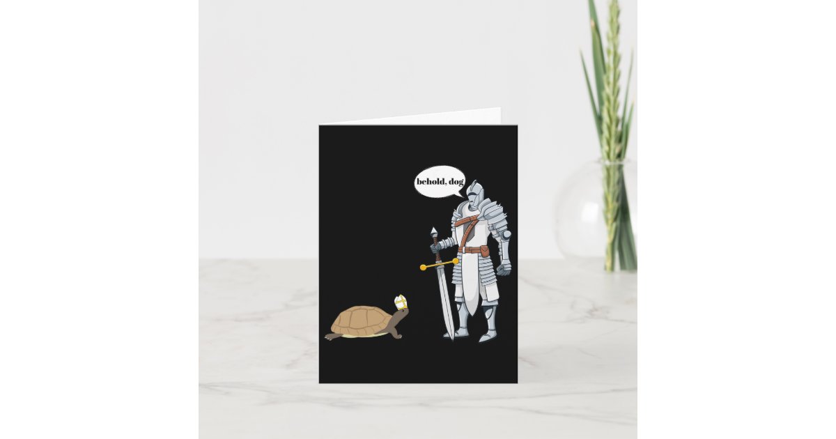 Dog Funny Turtle Wearing A Priest Hat Hilarious Ga Card | Zazzle