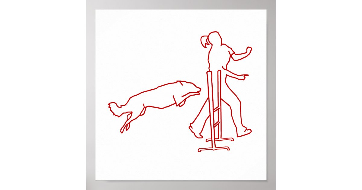Dog Girl Agility Poster | Zazzle