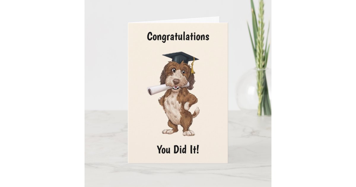 Dog Graduation Personalized Card | Zazzle