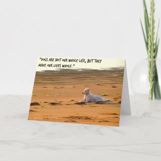 Dog greeting card, pet loss card, pet bereavement card | Zazzle