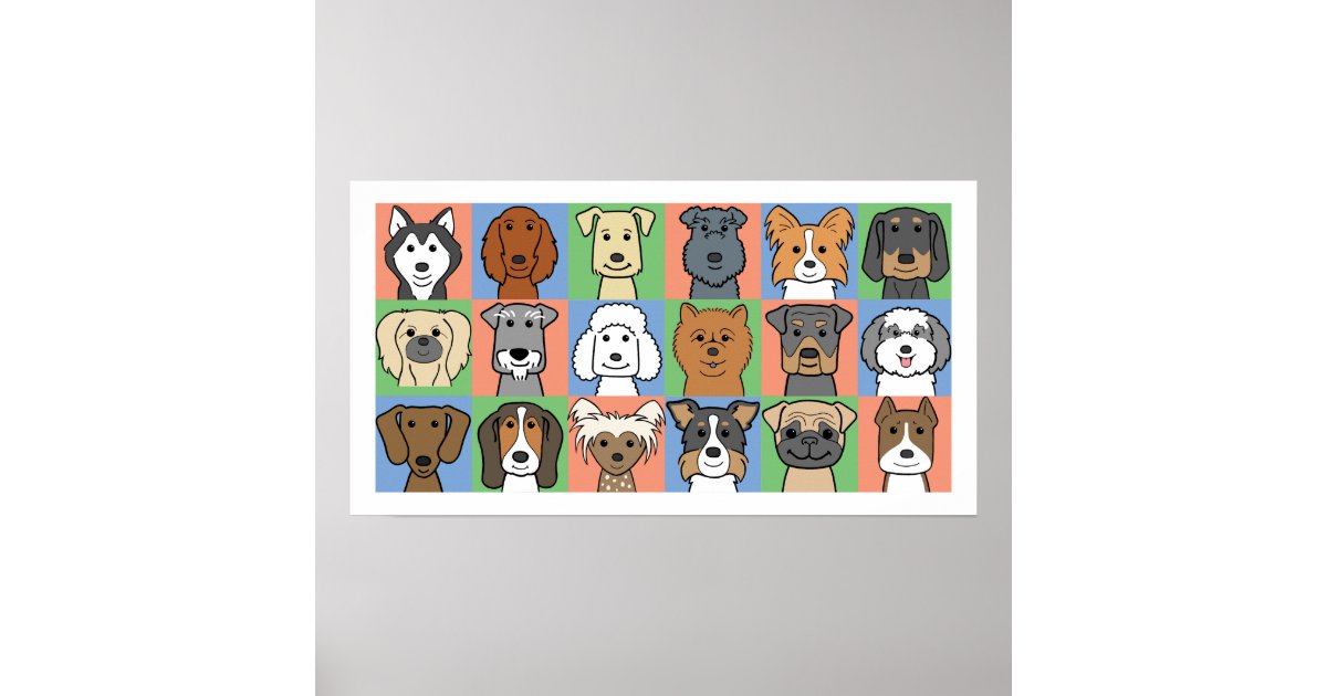 Dog Grid Poster | Zazzle