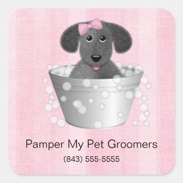 Dog Groomer Business Stickers | Zazzle