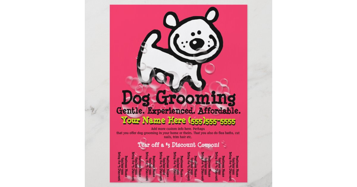 Dog Grooming.Advertising Pet Service. Flyer | Zazzle