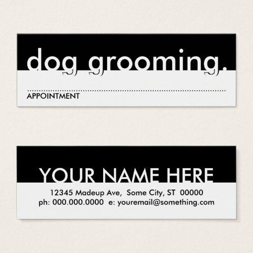 dog grooming. (appointment card) | Zazzle