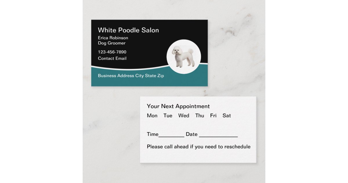 Dog Grooming Appointment Reminder Businesscards Business Card | Zazzle