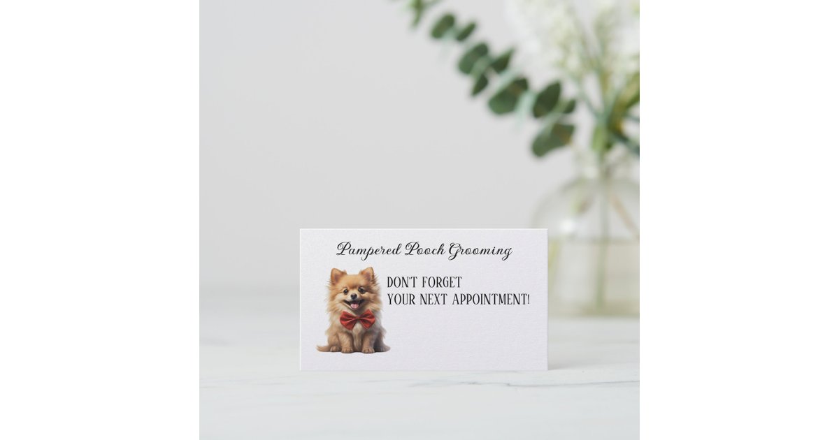 Dog Grooming Appointment Reminder Card | Zazzle