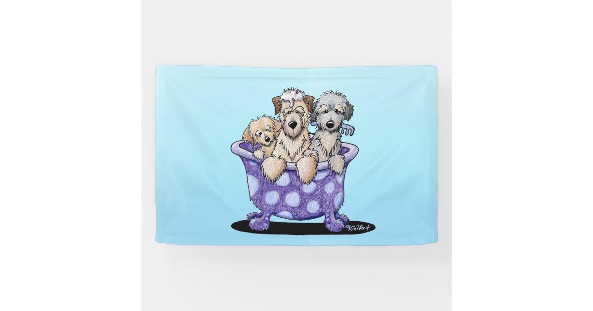 Dog Grooming Art Banner | Zazzle