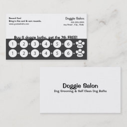 Dog Grooming Business Card Loyalty Card | Zazzle