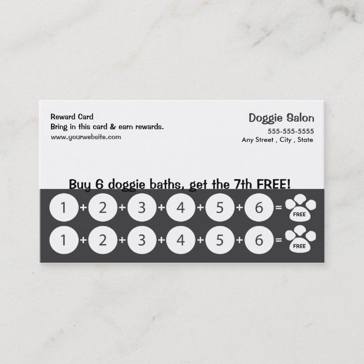 Dog Grooming Business Card Loyalty Card | Zazzle