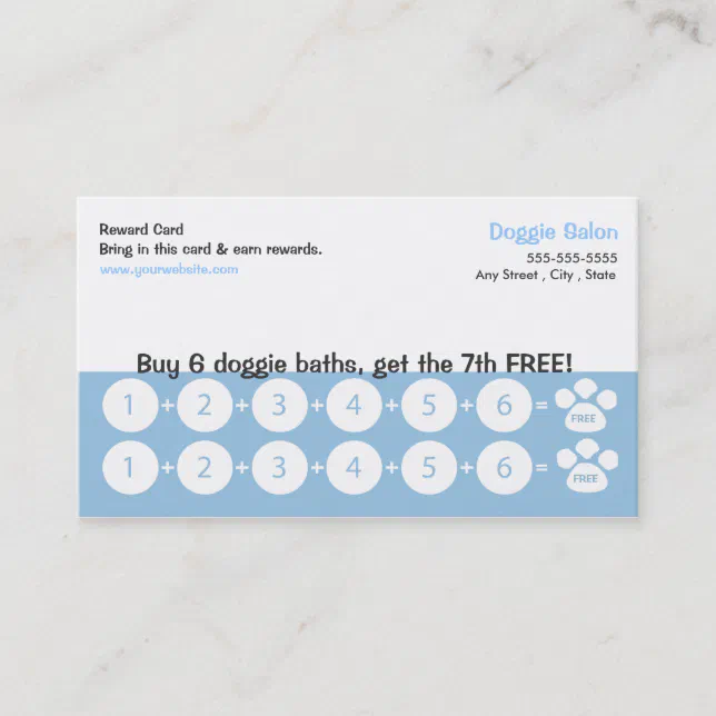 Dog Grooming Business Card Loyalty Card | Zazzle