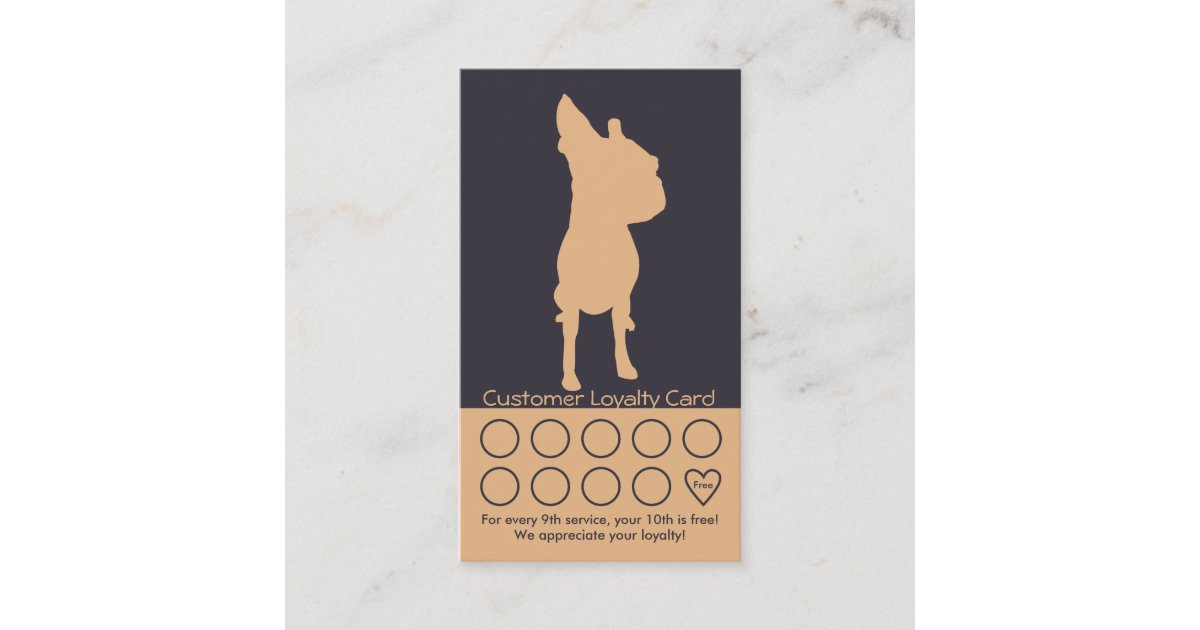 Dog Grooming Business Card Loyalty Card | Zazzle