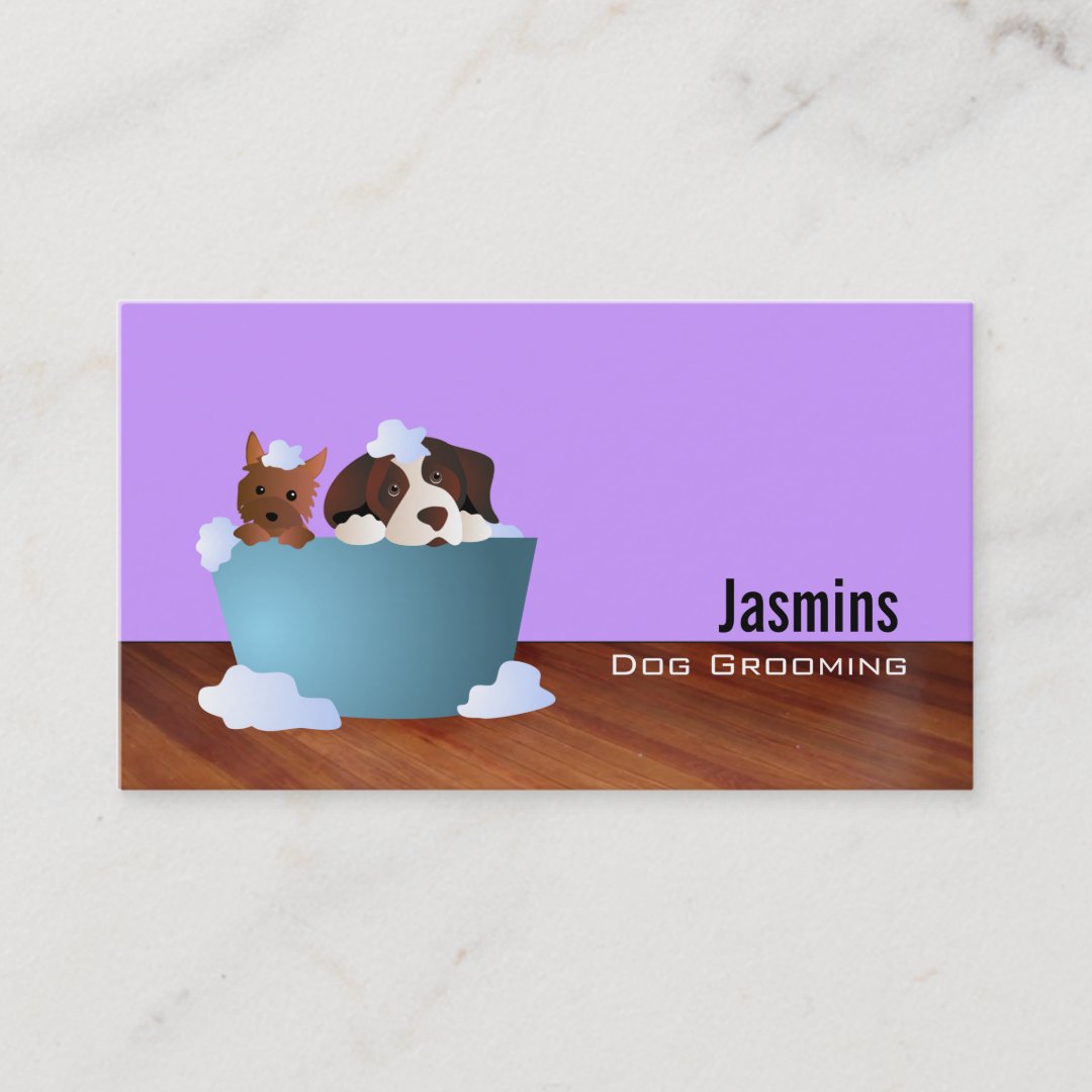 Dog Grooming Business Cards -color changeable | Zazzle