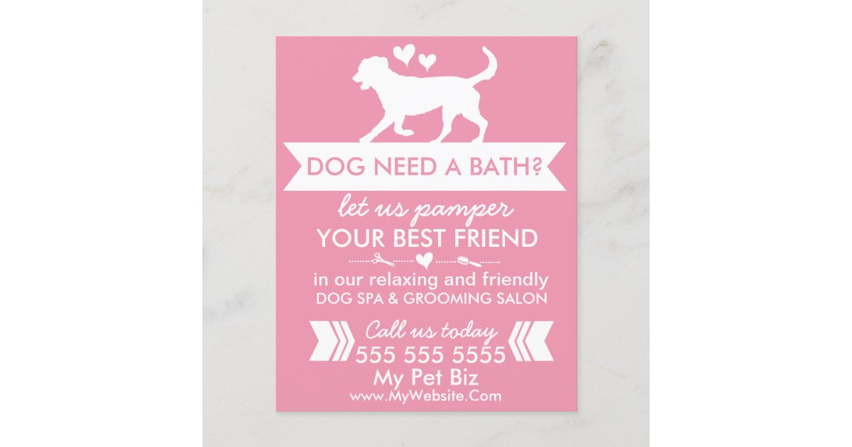 Dog Grooming Flyer - Personalizable | Zazzle