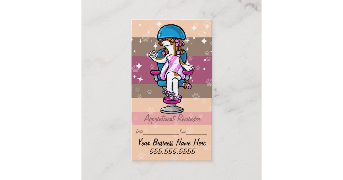 Dog Grooming.Pet groomer.Appointment reminder. Appointment Card | Zazzle