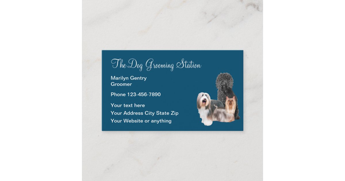 Dog Grooming Professional Groomer Business Card | Zazzle