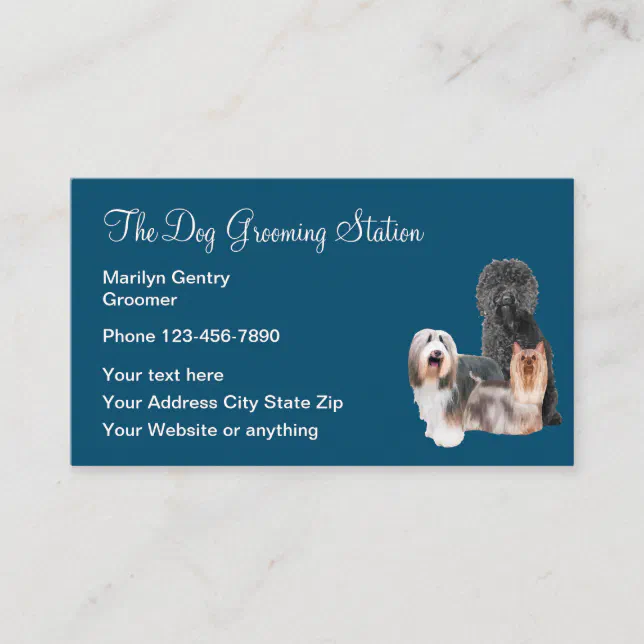 Dog Grooming Professional Groomer Business Card | Zazzle