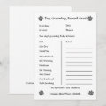 Dog Grooming Report Card | Zazzle