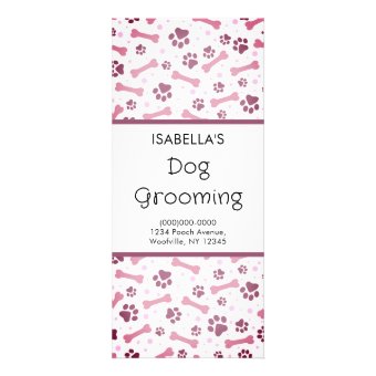 Dog Grooming Service Price List Rack Card | Zazzle