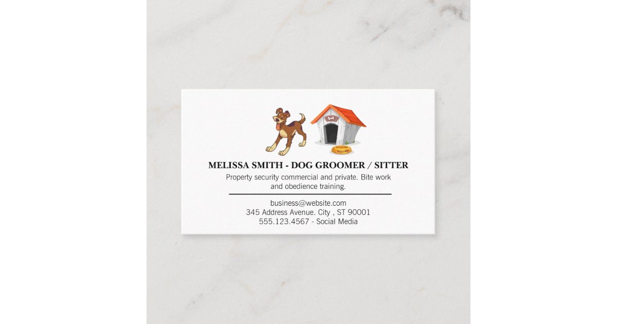Dog House and Doggie Business Card | Zazzle
