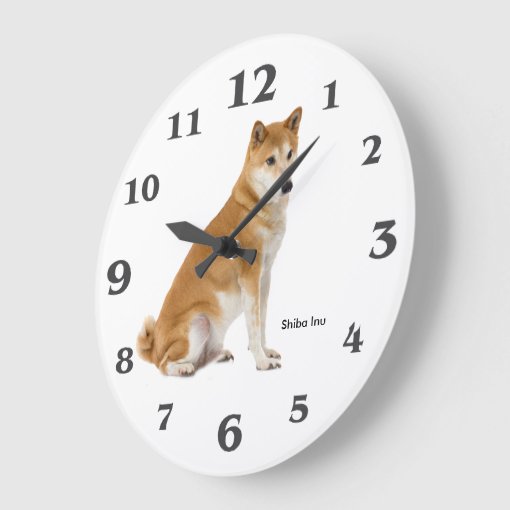 Dog image for Round (Large) Wall Clock | Zazzle