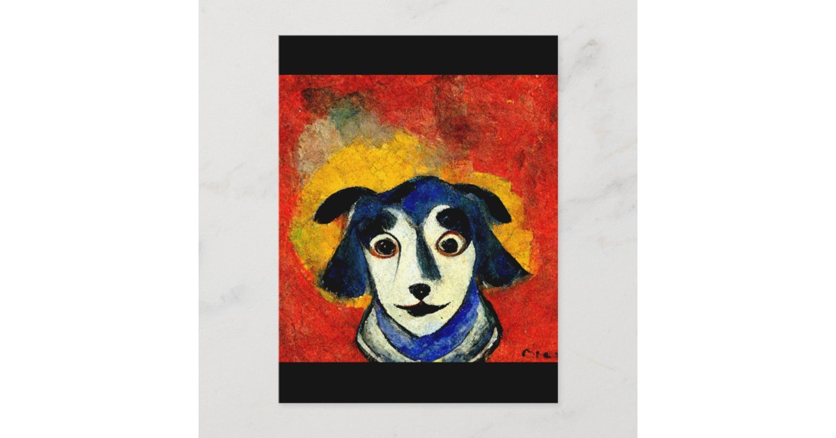 Dog in the style of Marc Chagall Postcard | Zazzle