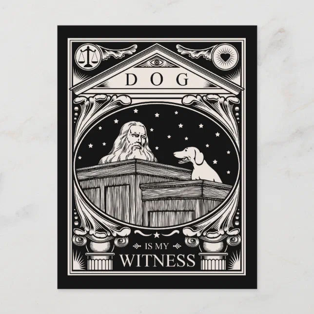 Dog Is My Witness Postcard | Zazzle