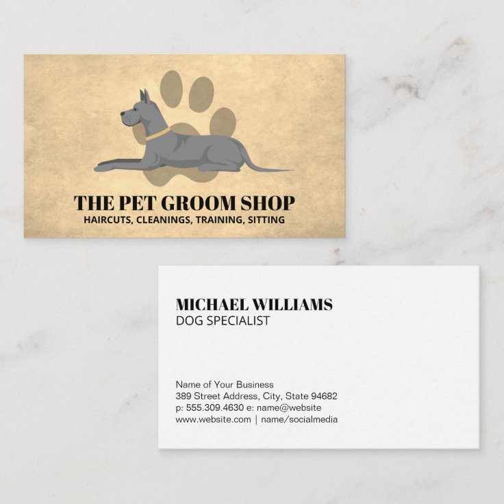 Dog Logo Business Card | Zazzle