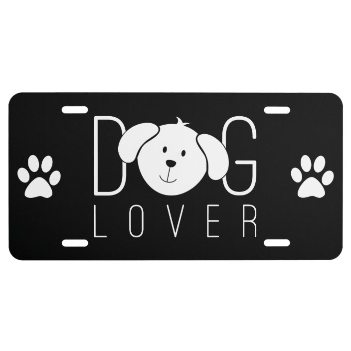 "Dog Lover" License Plate | Zazzle.com