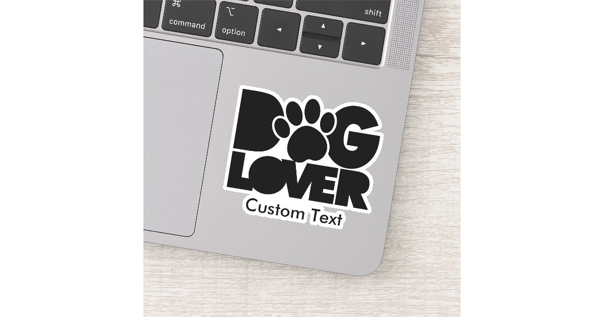 Dog Lover Logo Sticker | Zazzle