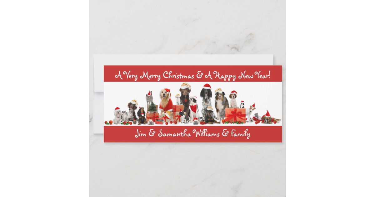 Dog Lovers - Merry Christmas Card | Zazzle.com