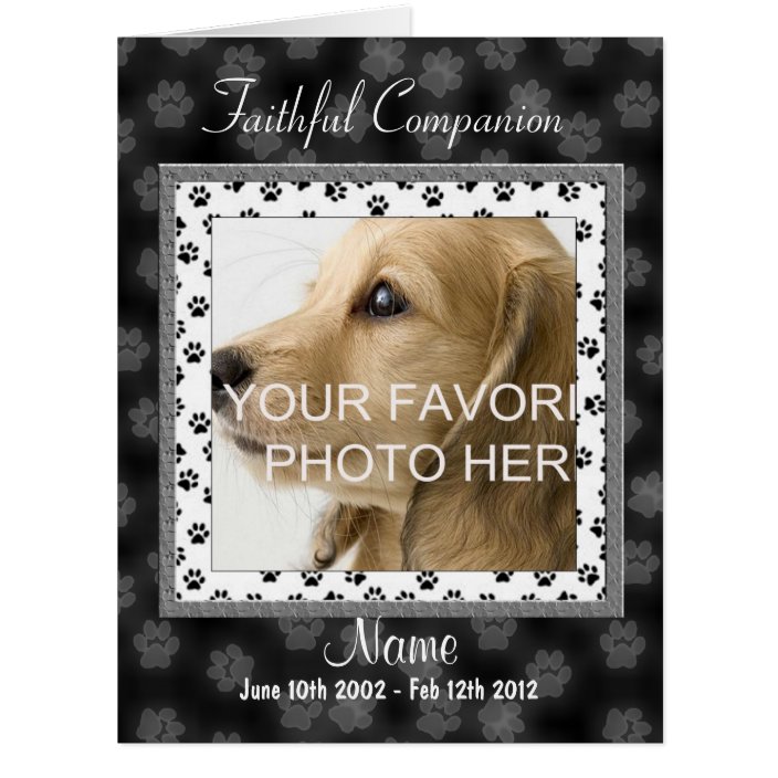 Dog Memorial Announcement - Pet Loss | Zazzle.com