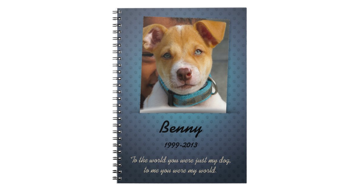 Dog Memorial Custom Photo Journal | Zazzle