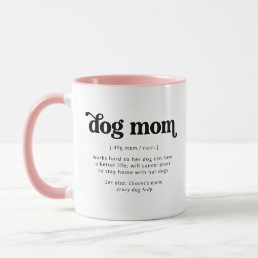 Dog Mom Custom Photo and Text Mug | Zazzle
