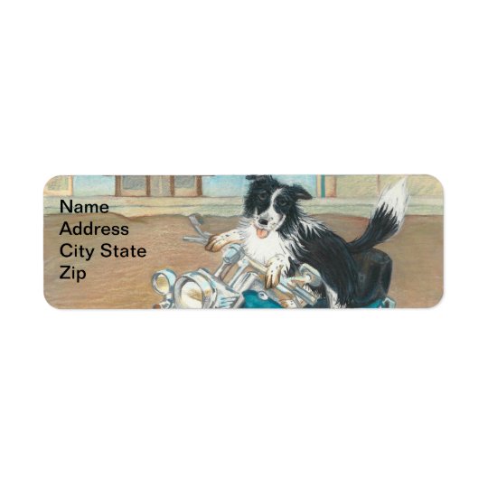 Dog on Motorcycle Return Address Labels | Zazzle.com