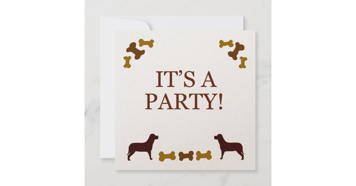 Dog Party Invitation | Zazzle
