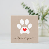 Dog Paw Pet Business Thank You Cards | Zazzle