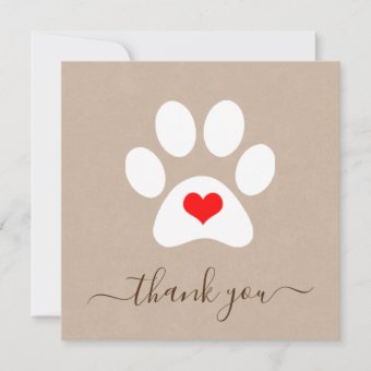 Dog Paw Pet Business Thank You Cards | Zazzle