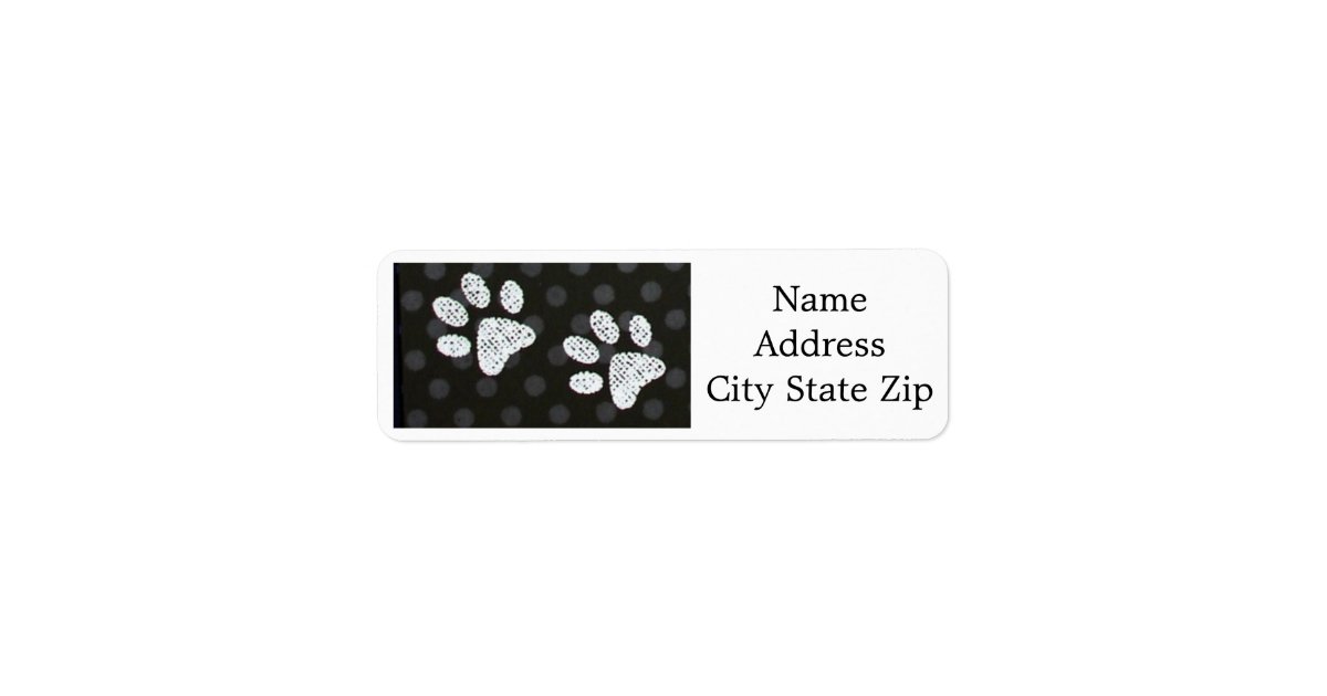 ***DOG PAW PRINT*** ADDRESS LABEL | Zazzle
