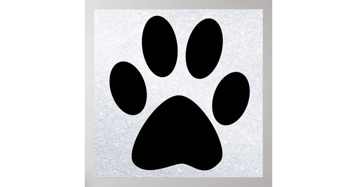 Dog Paw Print Poster | Zazzle