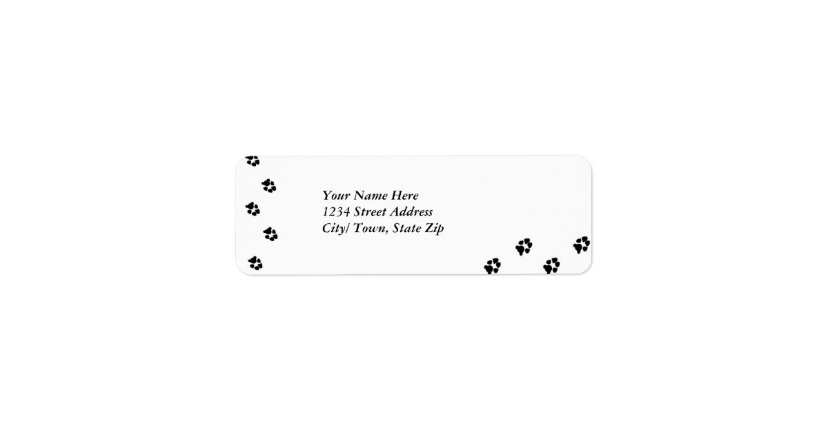 Dog Paw Print Return Address Label Zazzle Dog Paw Print Return Address Label Zazzle