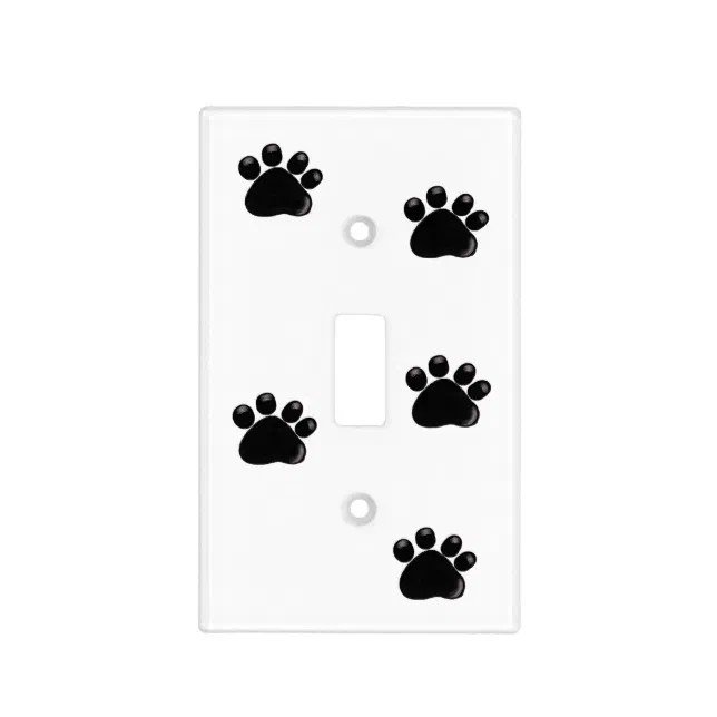 Dog Paw Prints Light Switch Cover | Zazzle
