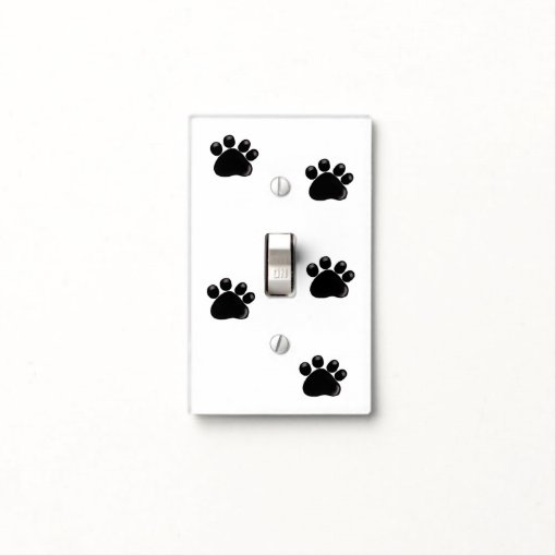 Dog Paw Prints Light Switch Cover | Zazzle