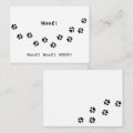 Dog Paw Prints Pet Owner's Cute Personalized Note Card | Zazzle